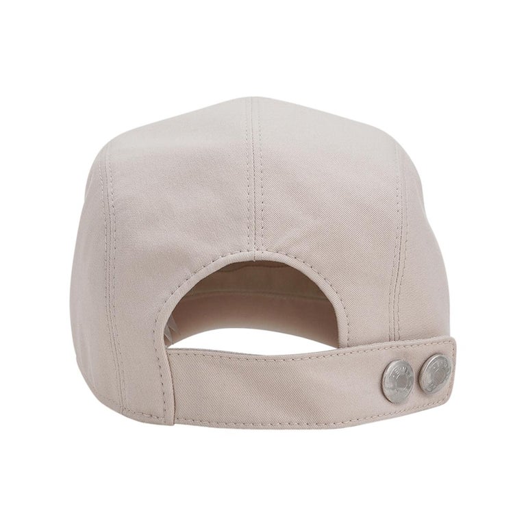 Hermes Cap Nevada Puzzle Equestre Hat Ecru Cotton 58 New For Sale at ...