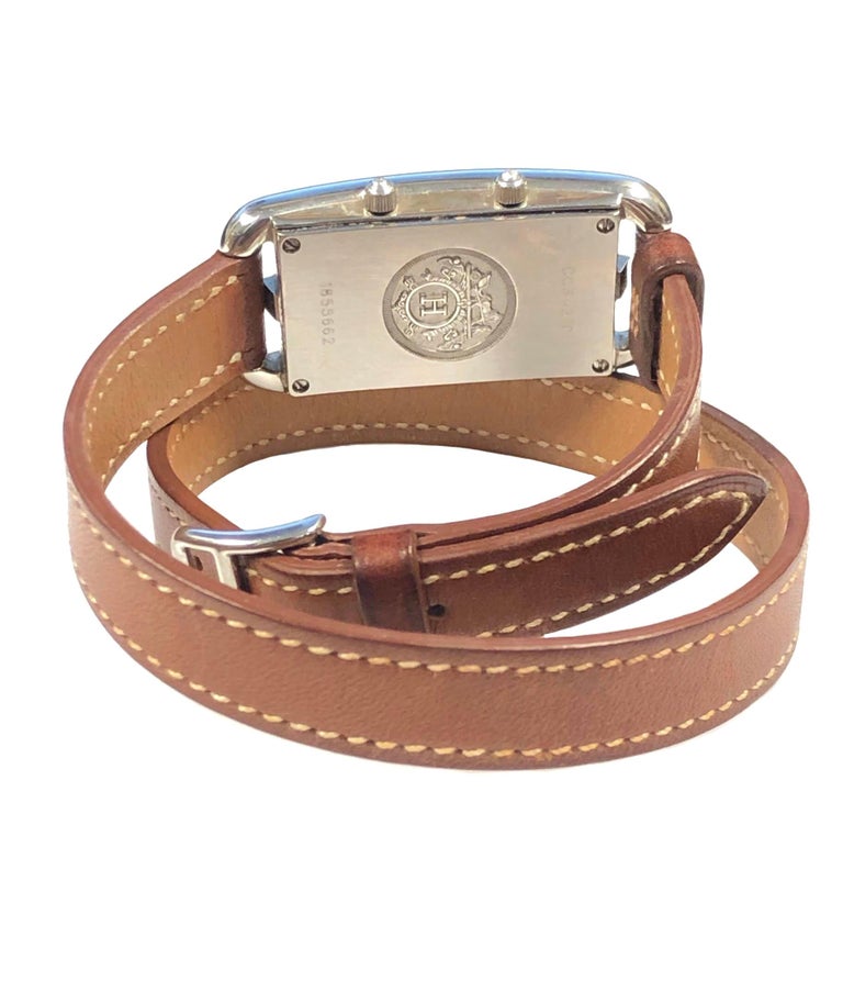 Hermès Cape Cod Dual Time Zone Steel Quartz Wristwatch at 1stDibs ...