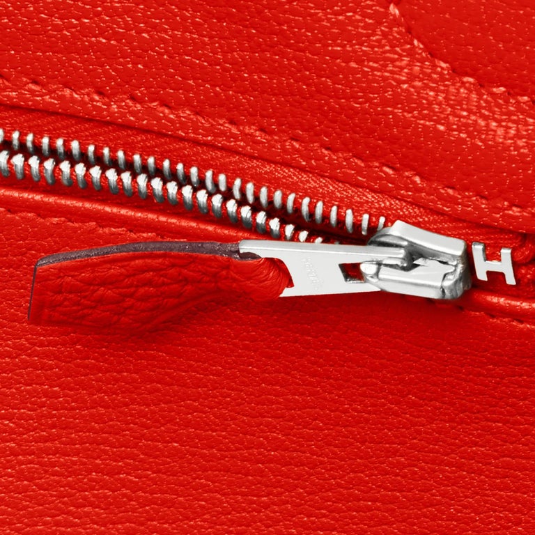 Hermes Capucine Red-Orange 30cm Togo Birkin Palladium Bag NEW at 1stDibs