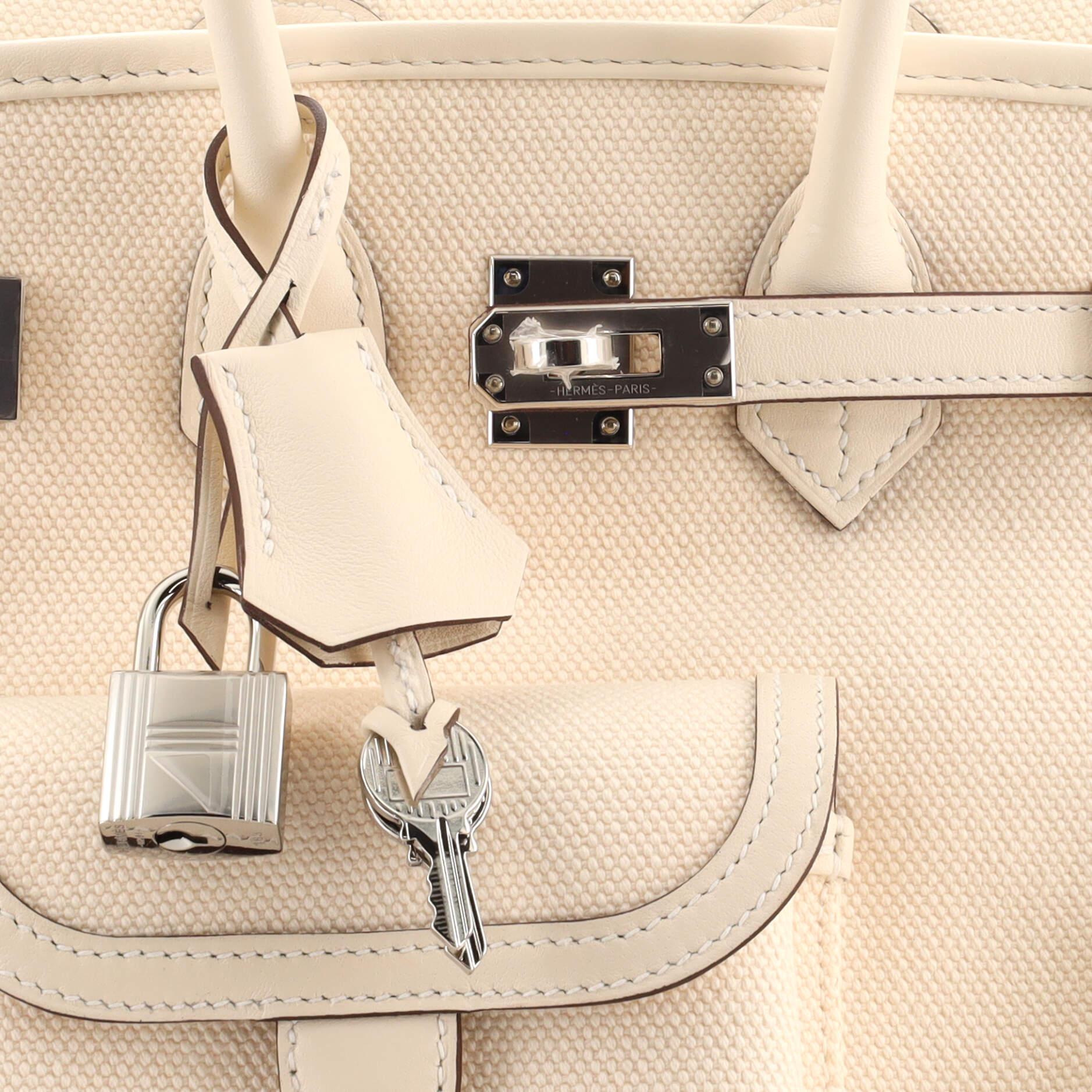 Hermes Cargo Birkin Bag Canvas and Swift 25 at 1stDibs