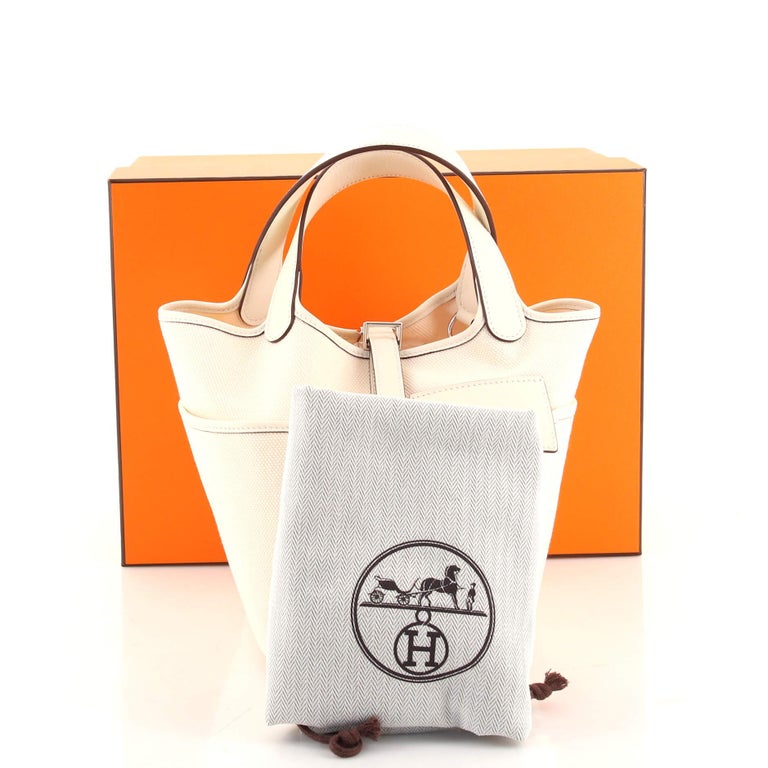 Hermes Cargo Picotin Lock Bag Canvas and Swift PM at 1stDibs