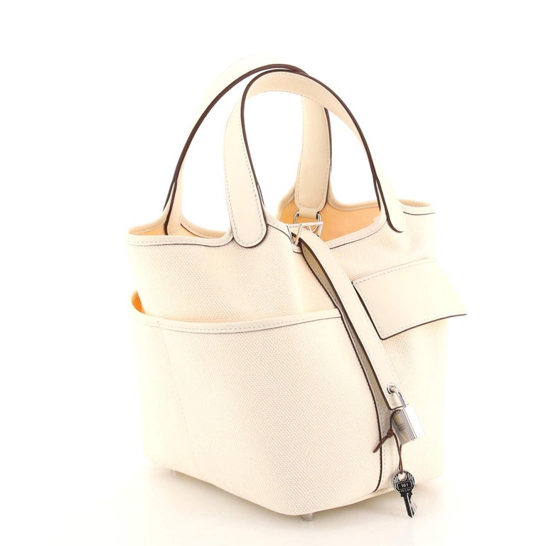 Hermes Cargo Picotin Lock Bag Canvas and Swift PM at 1stDibs
