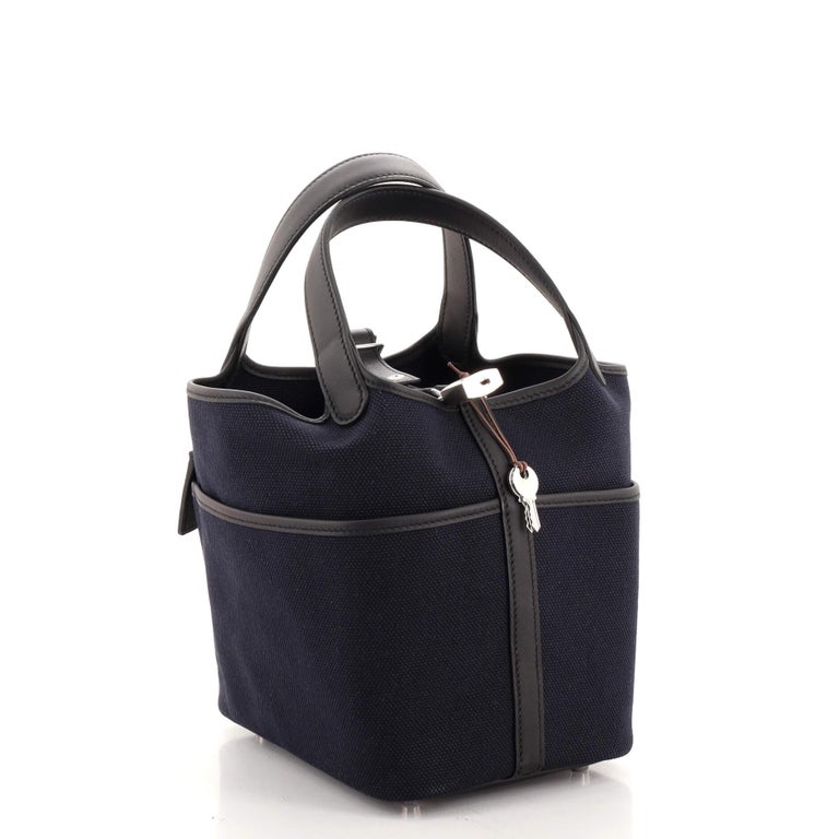 Hermes Cargo Picotin Lock Bag Canvas and Swift PM For Sale at 1stDibs
