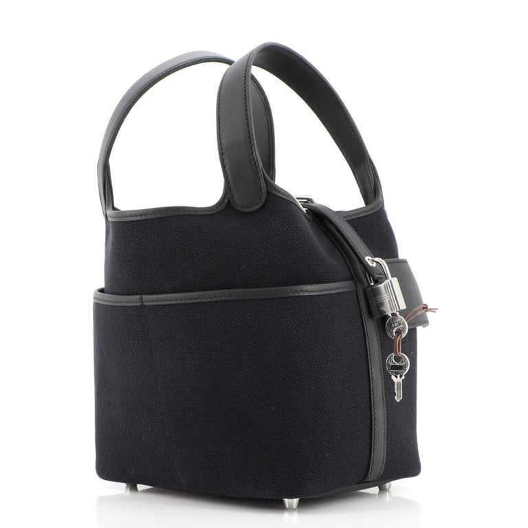 Hermes Cargo Picotin Lock Bag Canvas and Swift PM For Sale at 1stDibs