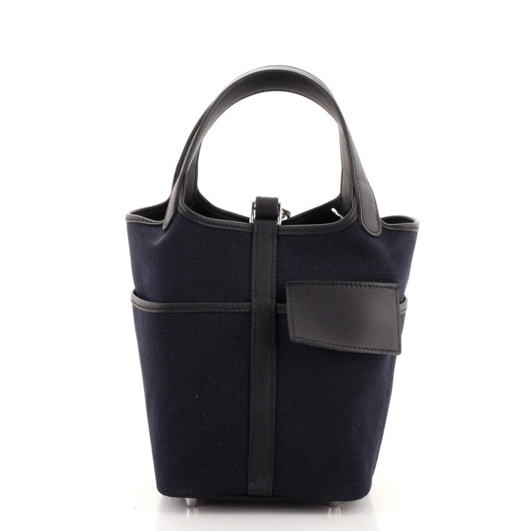Hermes Cargo Picotin Lock Bag Canvas and Swift PM For Sale at 1stDibs