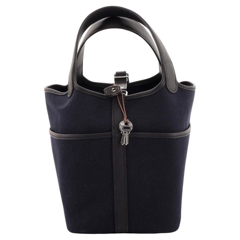 Hermes Cargo Picotin Lock Bag Canvas and Swift PM For Sale at 1stDibs