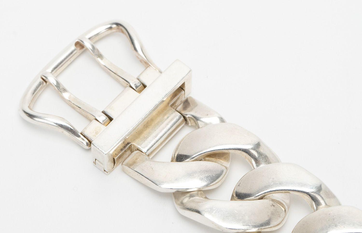 Hermès Chain Bracelet Sterling Silver For Sale at 1stDibs