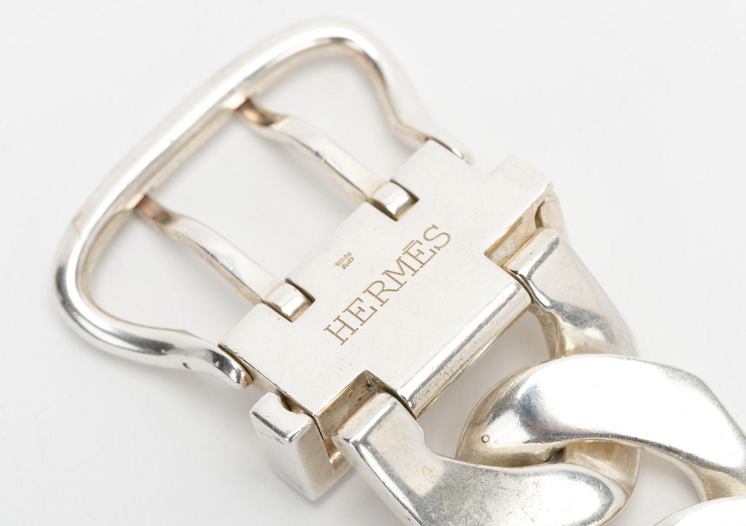 Hermès Chain Bracelet Sterling Silver For Sale at 1stDibs