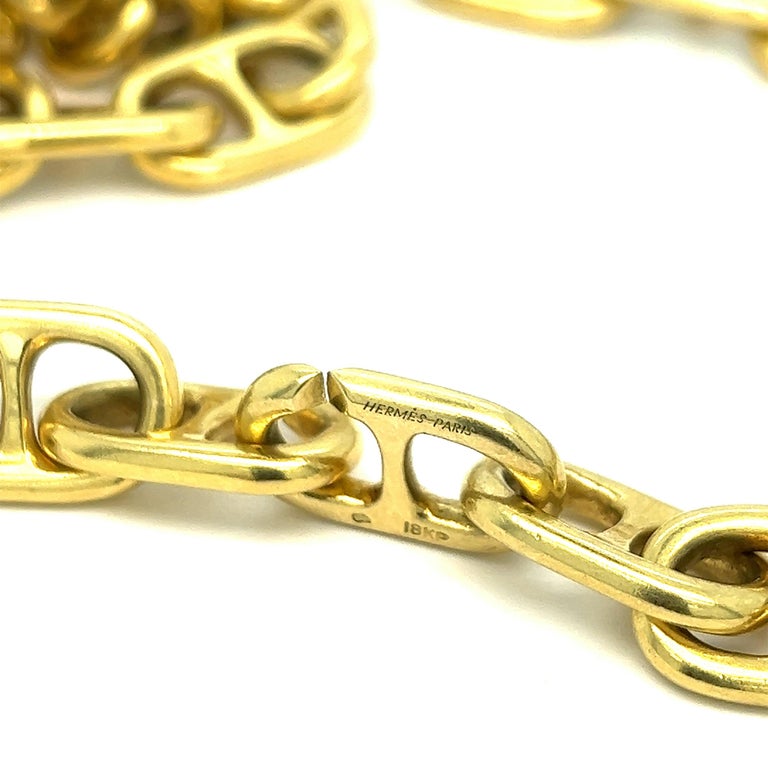 Hermés Chain D'ancre Long Necklace For Sale at 1stDibs