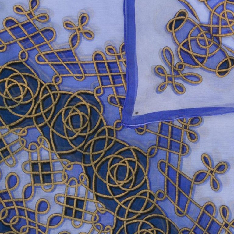 Hermès Chiffon Arabesque Square Scarf at 1stDibs