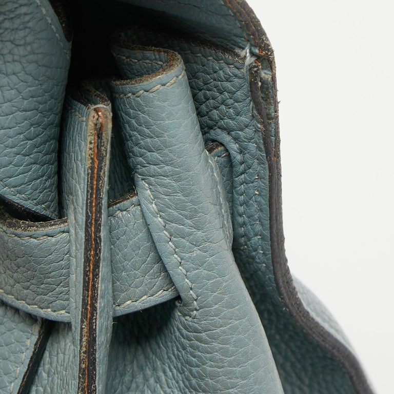 Hermes Ciel Taurillon Clemence Leather Palladium Finish Jypsiere 34 Bag ...