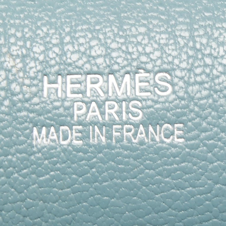 Hermes Ciel Taurillon Clemence Leather Palladium Finish Jypsiere 34 Bag ...
