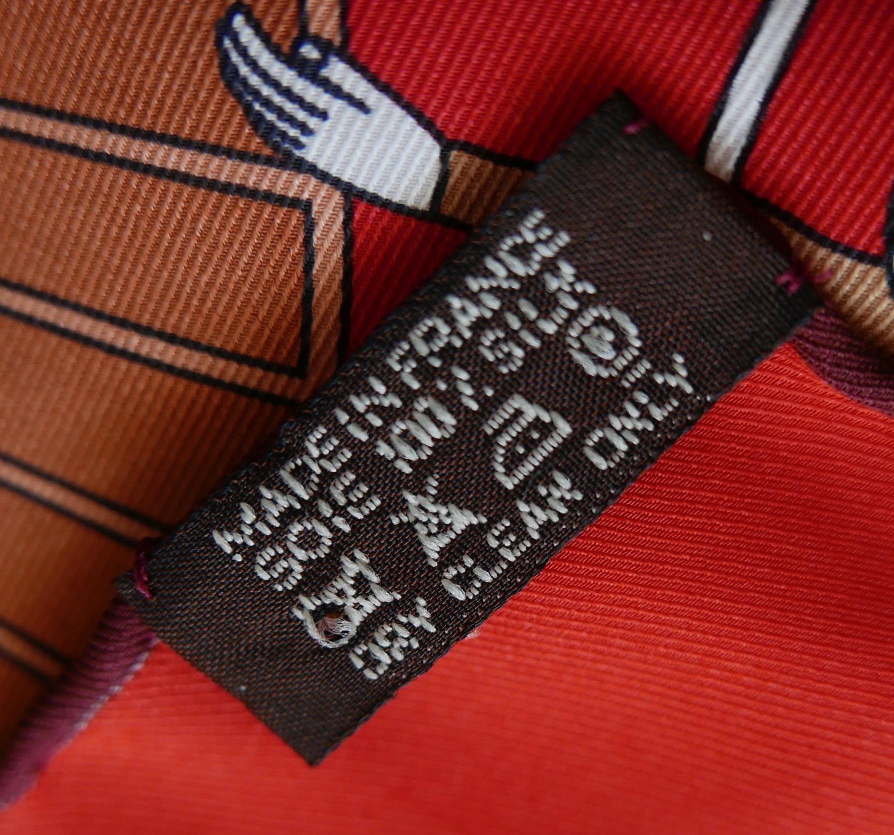 Hermes Circus Scarf Red Silk For Sale at 1stDibs