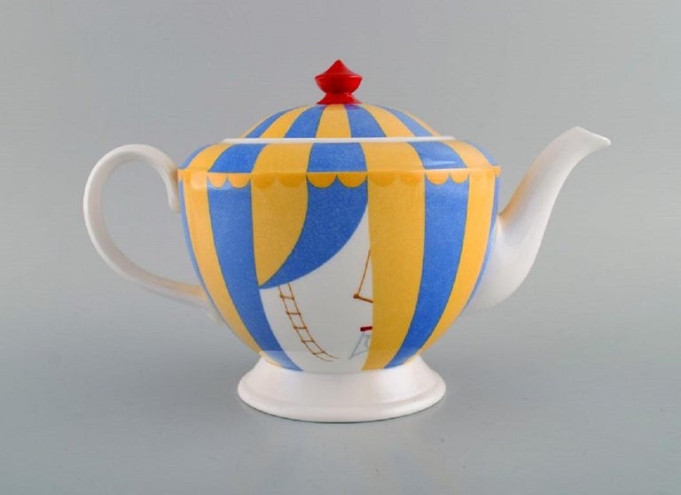 Hermès Circus Tea Service, Porcelain Teapot, Cream Jug and Sugar Bowl ...