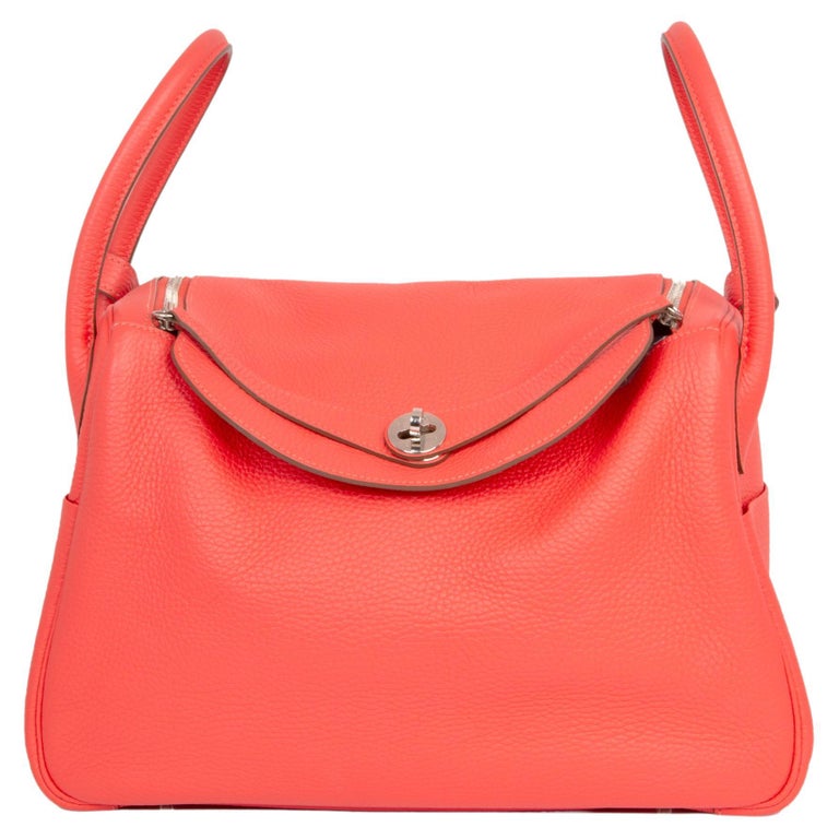 Hermès Clemence Leather 34cm Lindy For Sale at 1stDibs