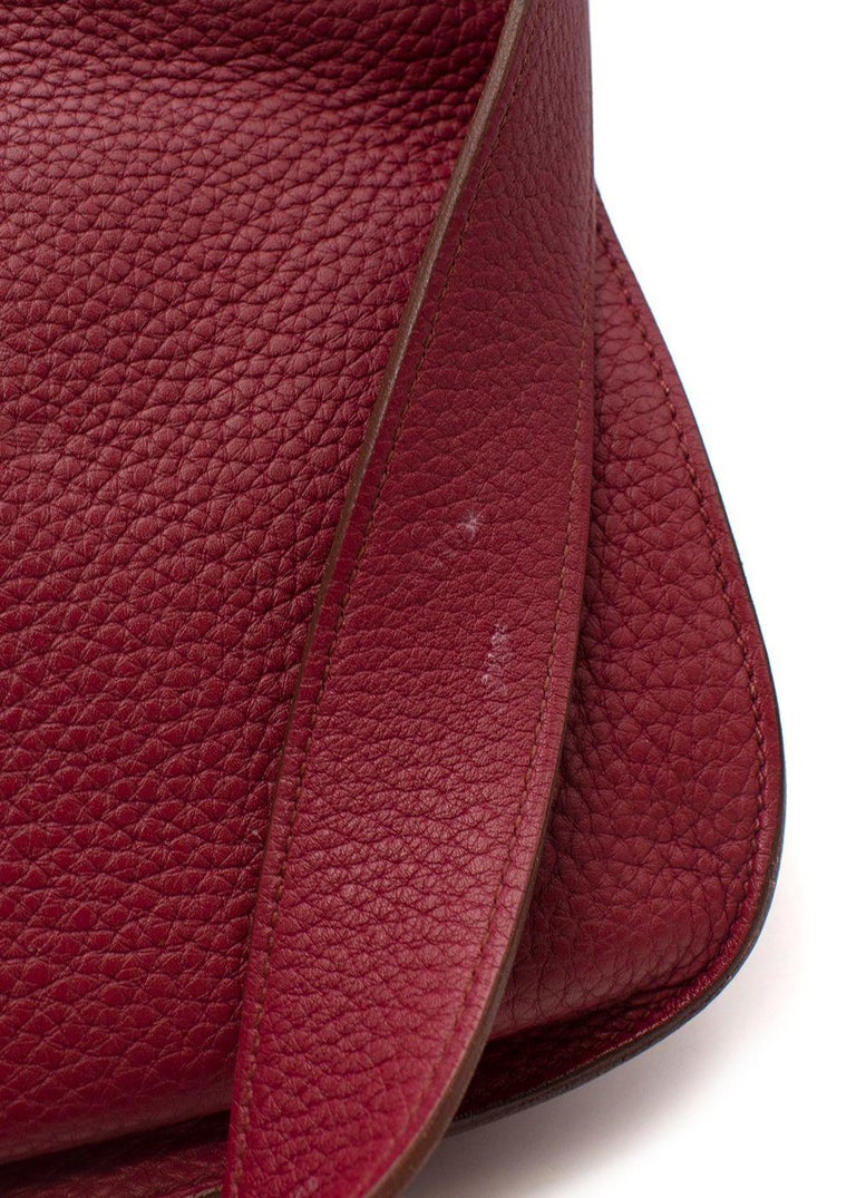 Hermes Clemence Leather Tosca Jypsiere 31 PHW at 1stDibs