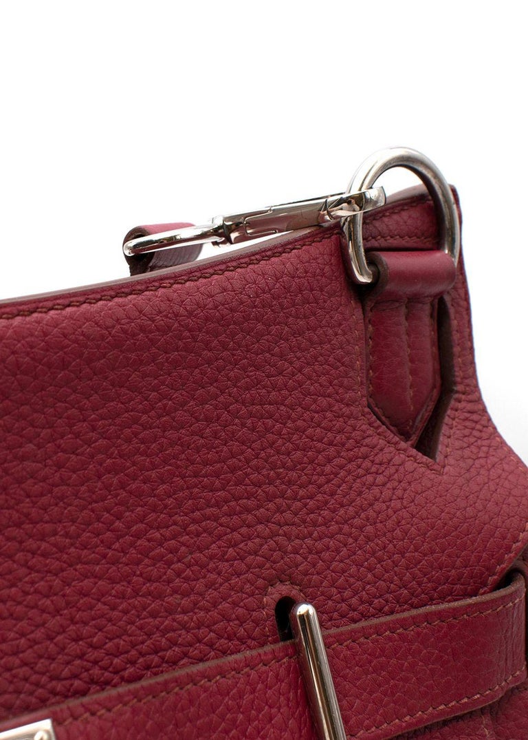 Hermes Clemence Leather Tosca Jypsiere 31 PHW at 1stDibs