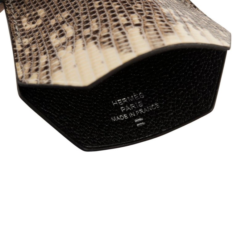 Hermes Clochette Cles Touch Charm Ombre Lizard Key Ring Bag Charm at ...