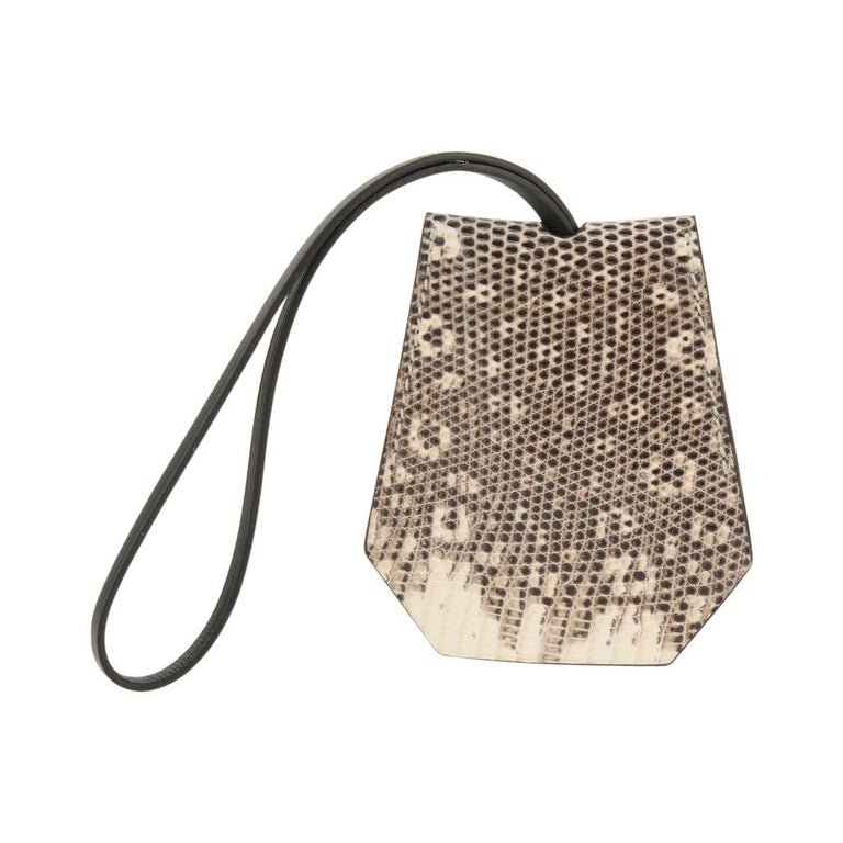 Hermes Clochette Cles Touch Charm Ombre Lizard Key Ring Bag Charm at ...