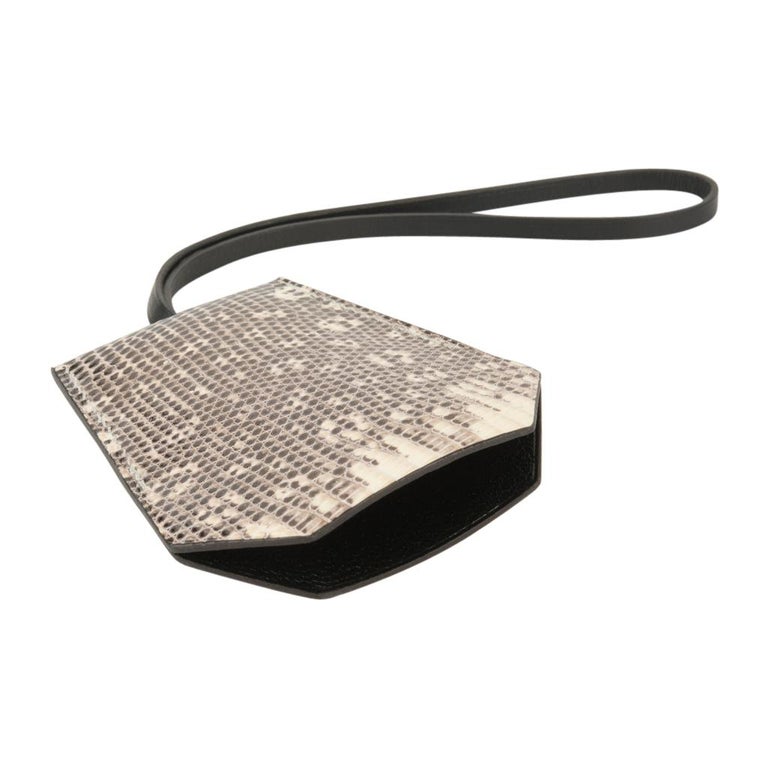 Hermes Clochette Cles Touch Charm Ombre Lizard Key Ring Bag Charm at ...