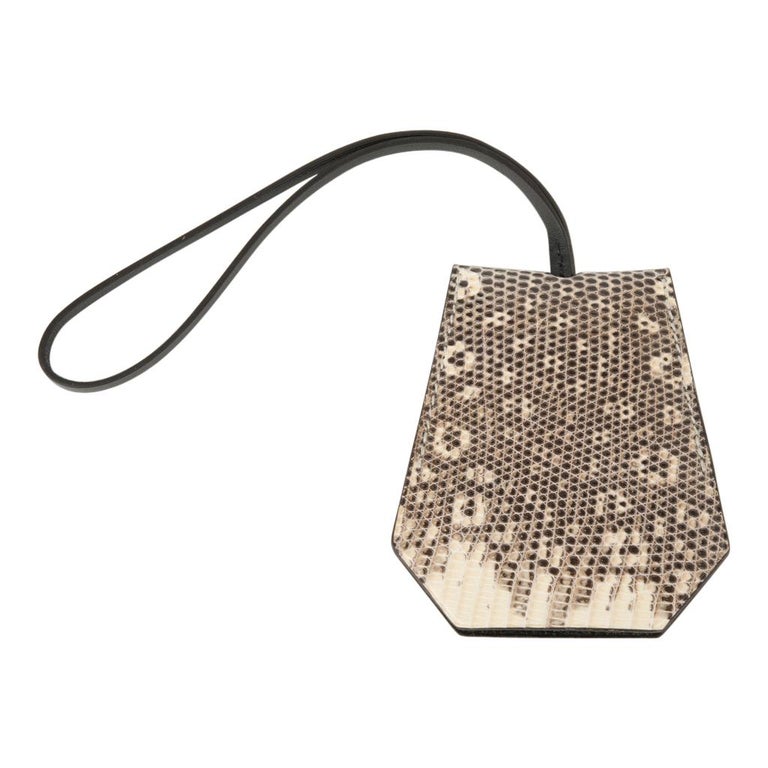 Hermes Clochette Cles Touch Charm Ombre Lizard Key Ring Bag Charm at ...