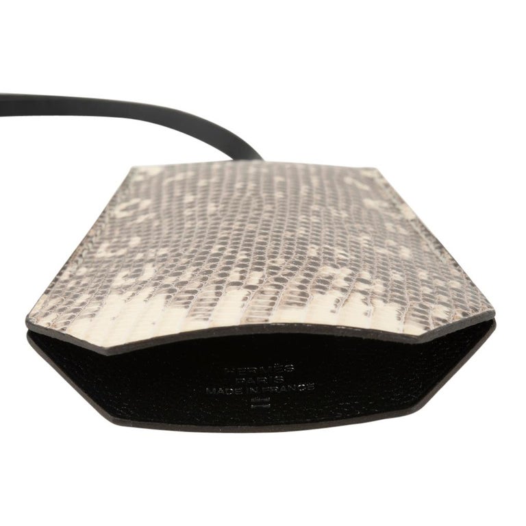 Hermes Clochette Cles Touch Charm Ombre Lizard Key Ring Bag Charm at ...