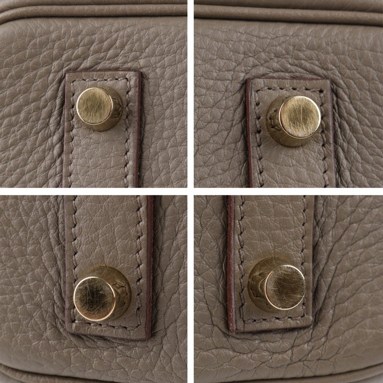 HERMES Club Birkin Ltd Ed 35 Etain Graphite Clemence Leather Gris Fonce ...