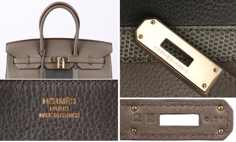 HERMES Club Birkin Ltd Ed 35 Etain Graphite Clemence Leather Gris Fonce ...