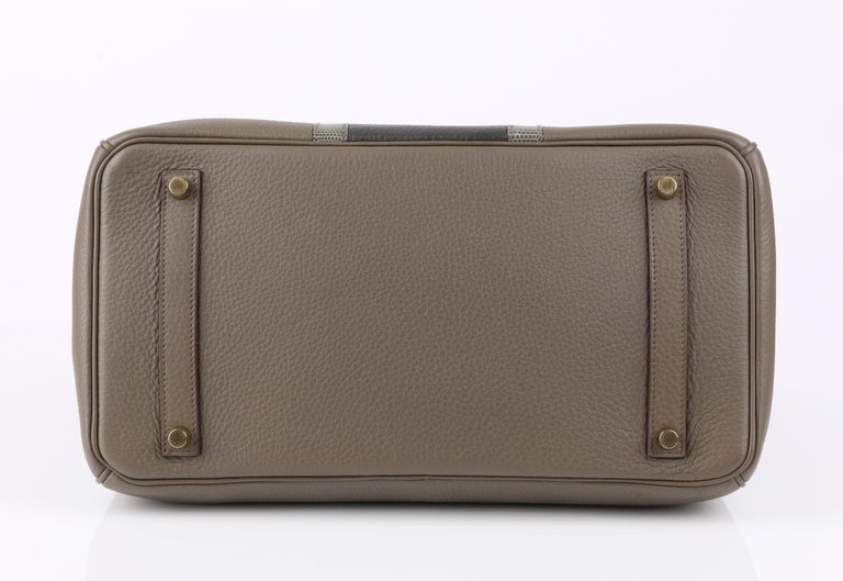 HERMES Club Birkin Ltd Ed 35 Etain Graphite Clemence Leather Gris Fonce ...