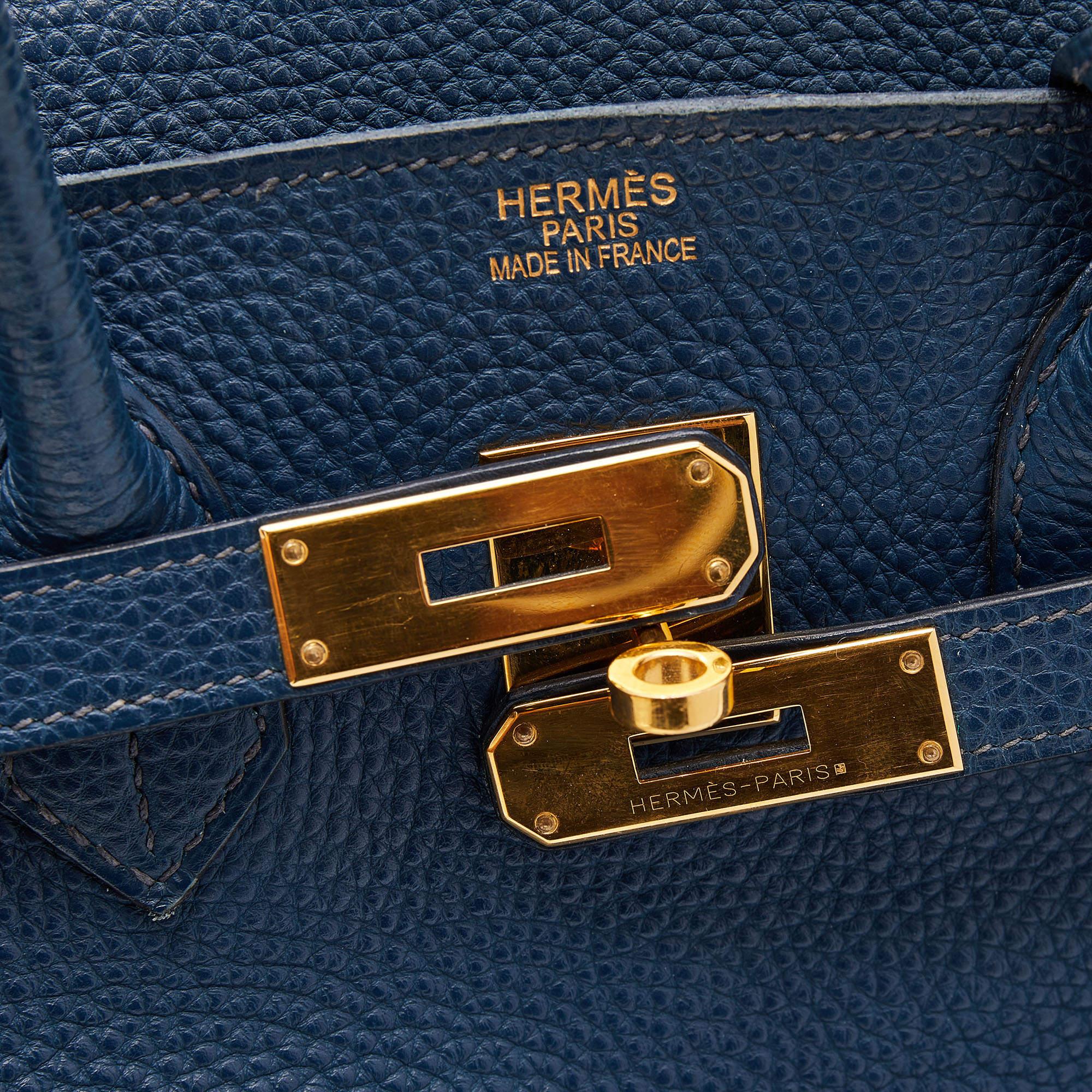 Hermès Colvet Togo Leather Gold Finish Birkin 35 Bag at 1stDibs