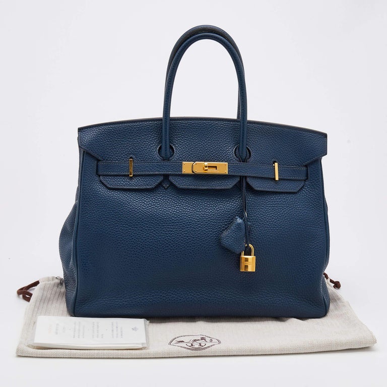 Hermès Colvet Togo Leather Gold Finish Birkin 35 Bag For Sale at 1stDibs