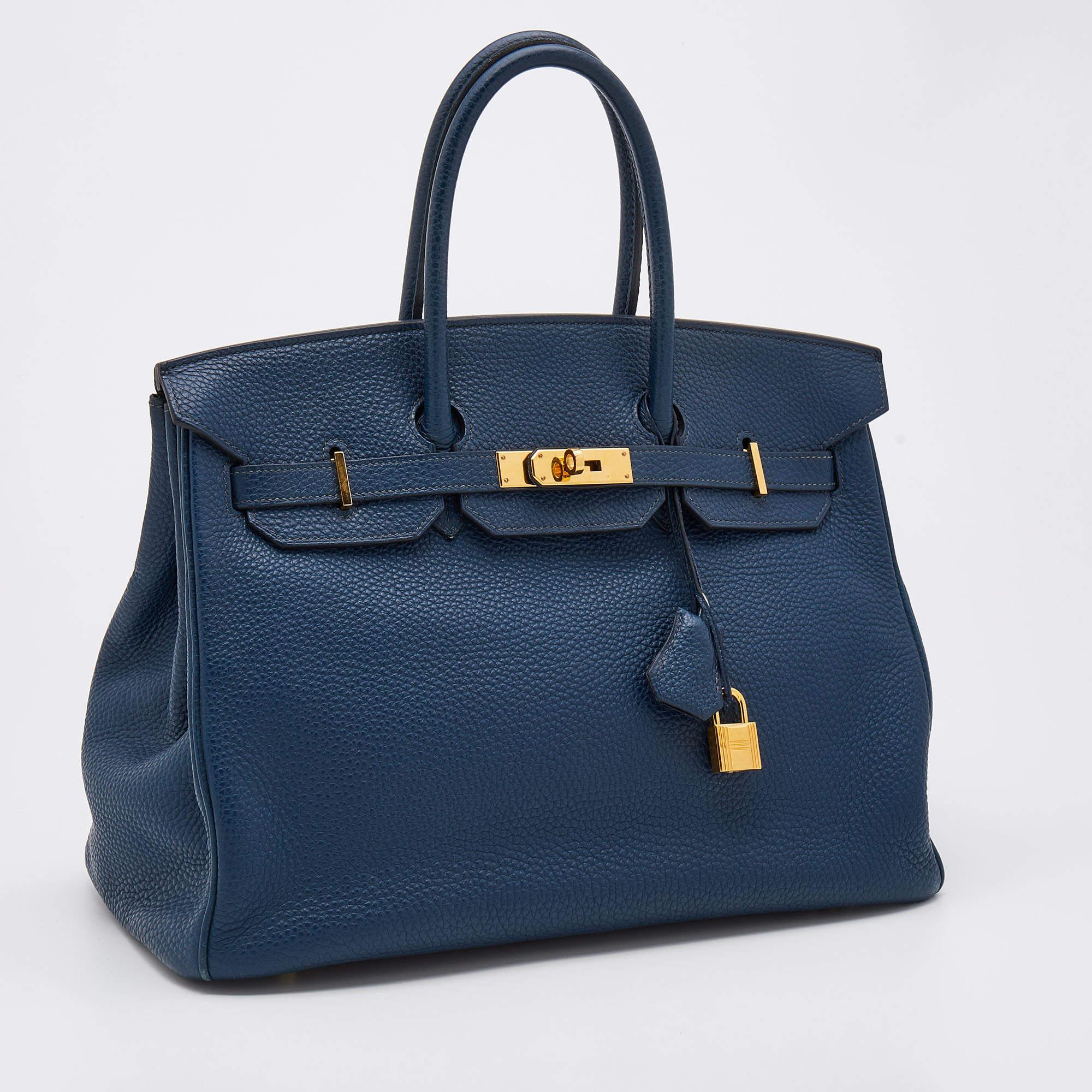 Hermès Colvet Togo Leather Gold Finish Birkin 35 Bag at 1stDibs
