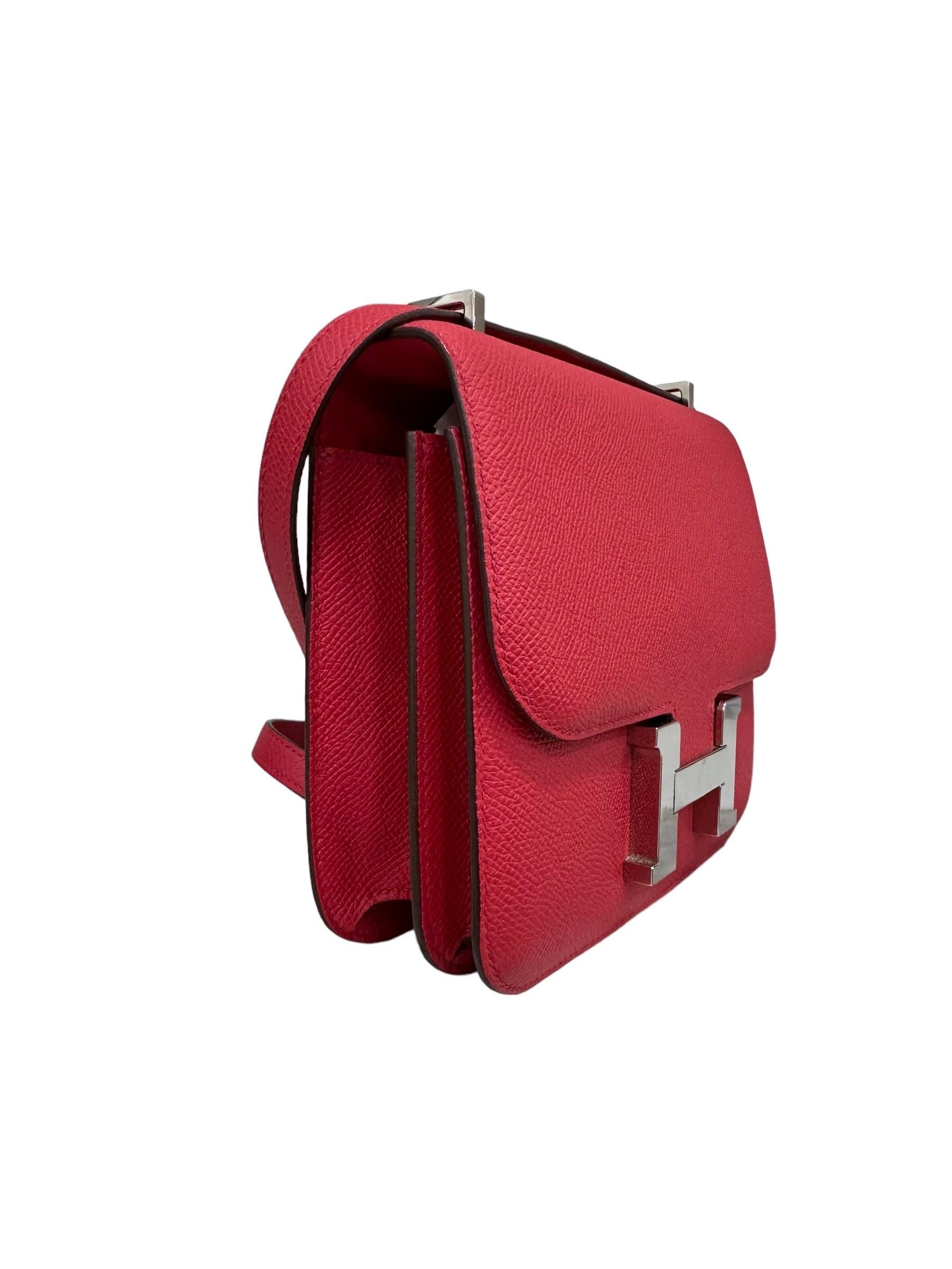 Hermès Constance 18 Epsom Leather Rouge Bouganvillea Top Shoulder Bag ...