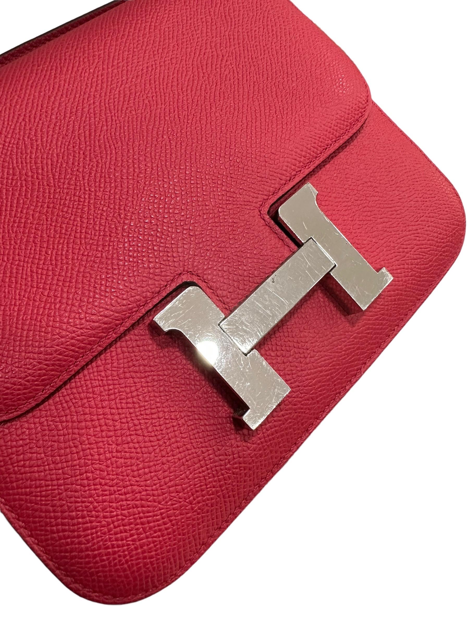 Hermès Constance 18 Epsom Leather Rouge Bouganvillea Top Shoulder Bag ...