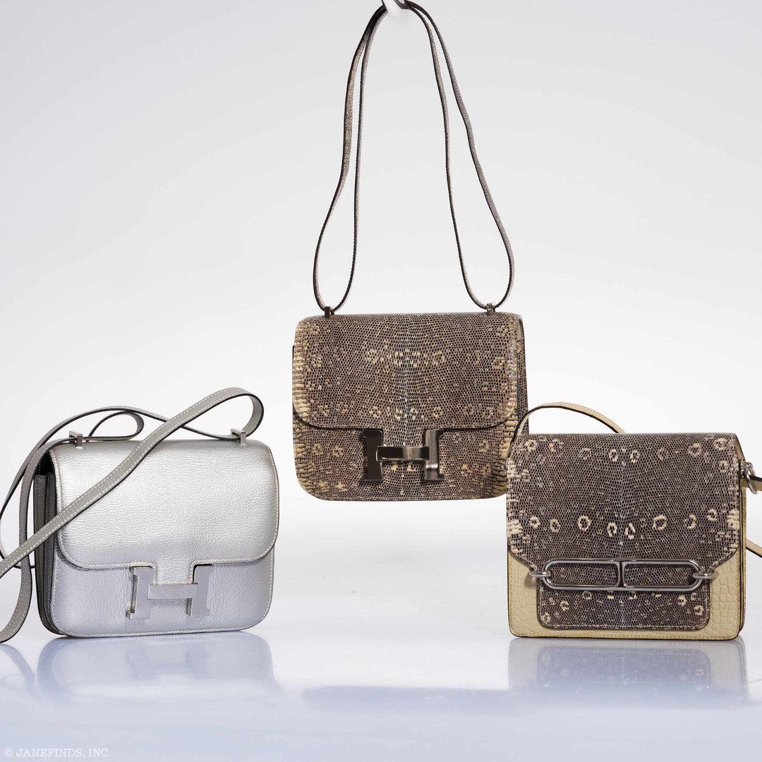 Hermès Constance 18 Shiny Ombré Salvator Lizard Palladium Hardware ...