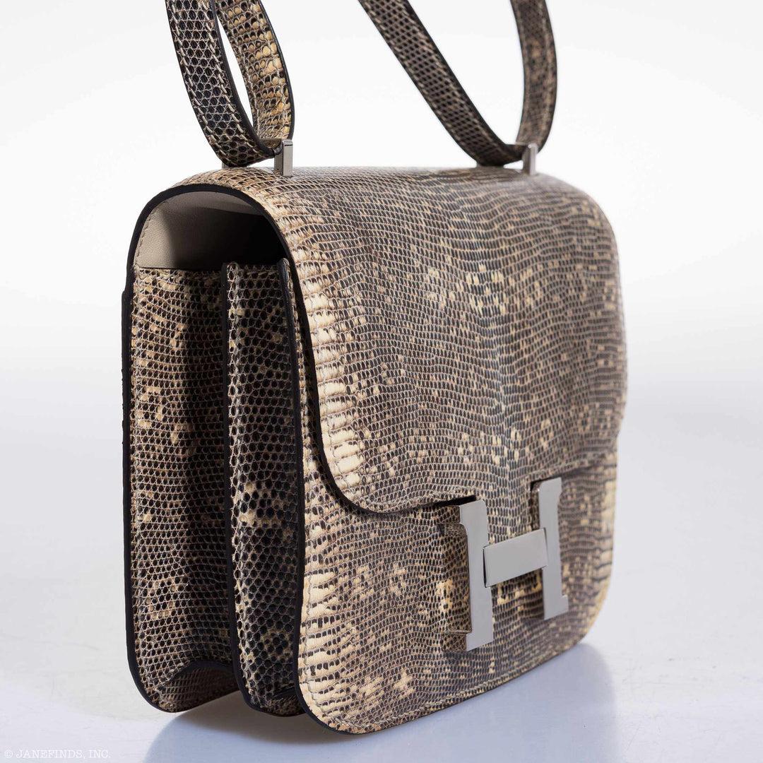 Hermès Constance 18 Shiny Ombré Salvator Lizard Palladium Hardware ...