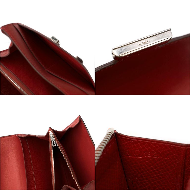 Hermes Constance Compact Rouge Epsom Leather Wallet at 1stDibs | hermes ...