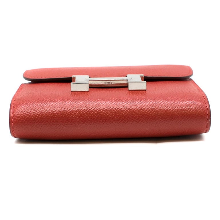 Hermes Constance Compact Rouge Epsom Leather Wallet at 1stDibs | hermes ...
