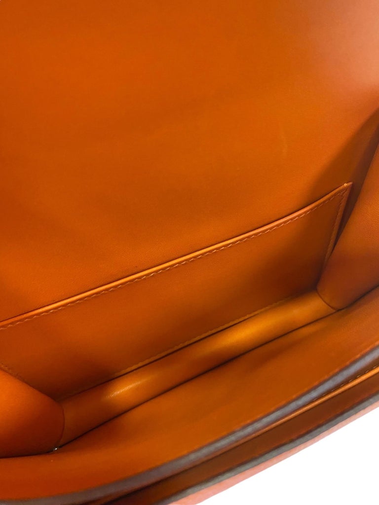 Hermes Constance Mini Epsom Orange And Gold For Sale at 1stDibs
