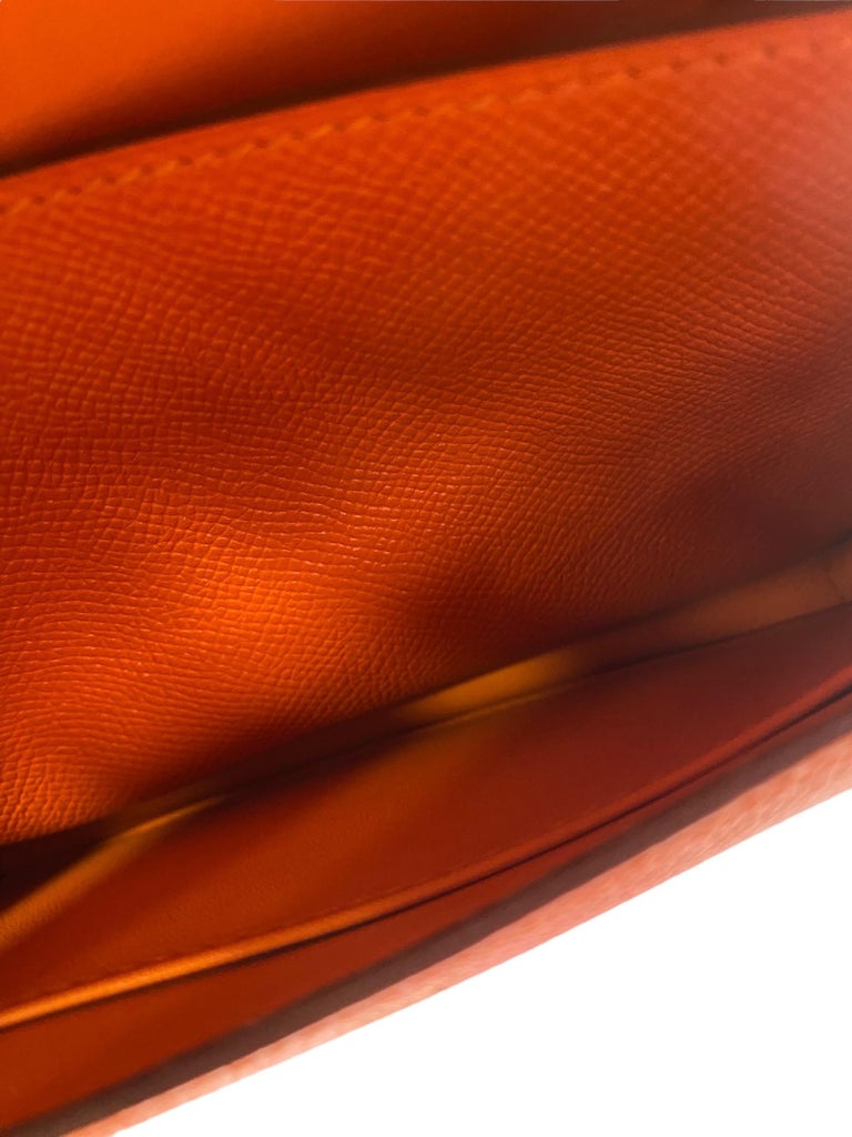Hermes Constance Mini Epsom Orange And Gold For Sale at 1stDibs
