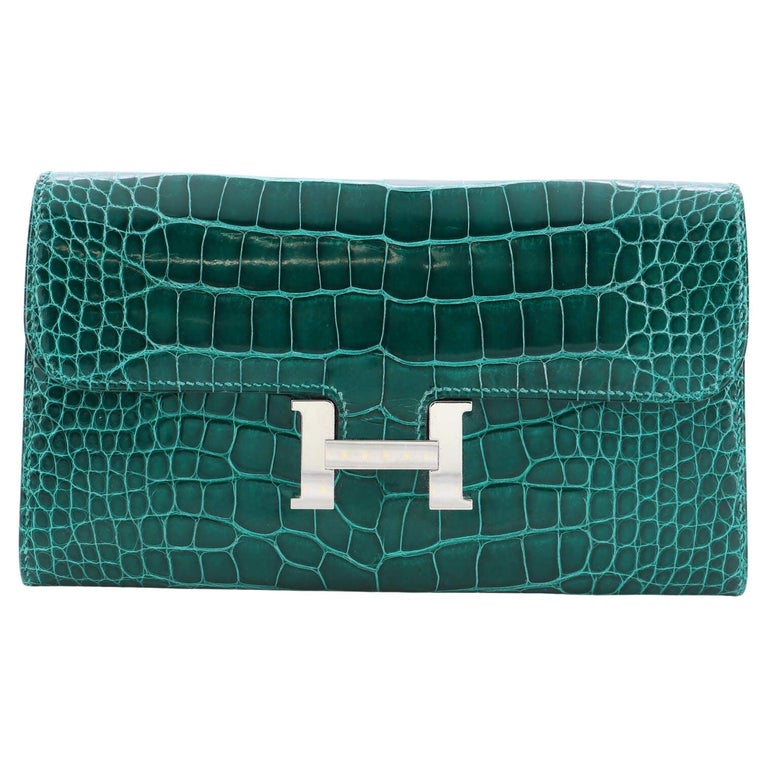 Hermes Constance Wallet Alligator Long For Sale at 1stDibs