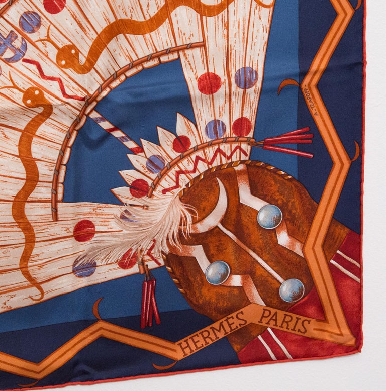 Hermes Cosmogonie Apache by A Tzapoff Silk Scarf at 1stDibs | apache ...