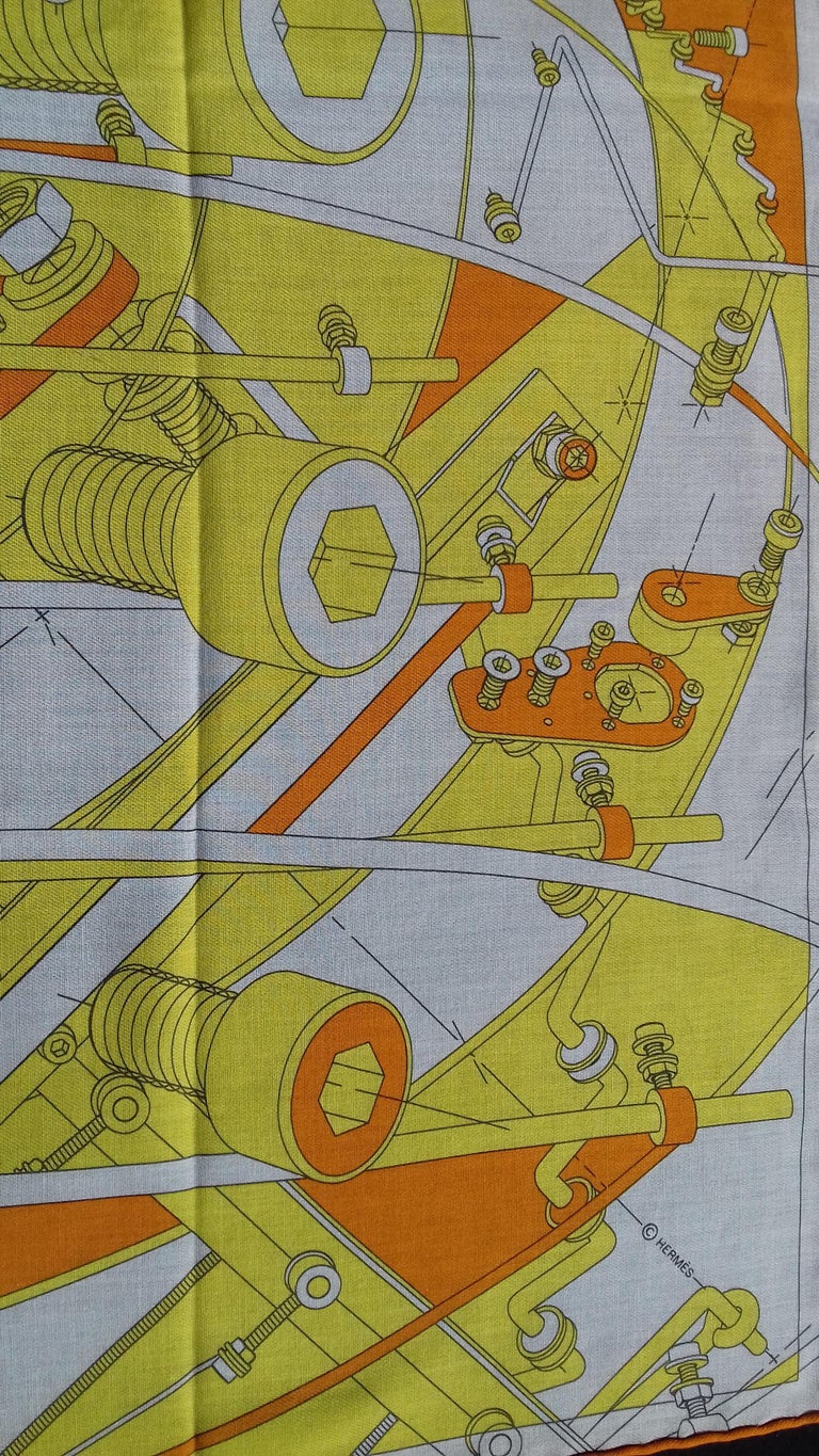 Hermès Cotton Scarf Step into the Frame Men's Universe 2019 Yellow ...