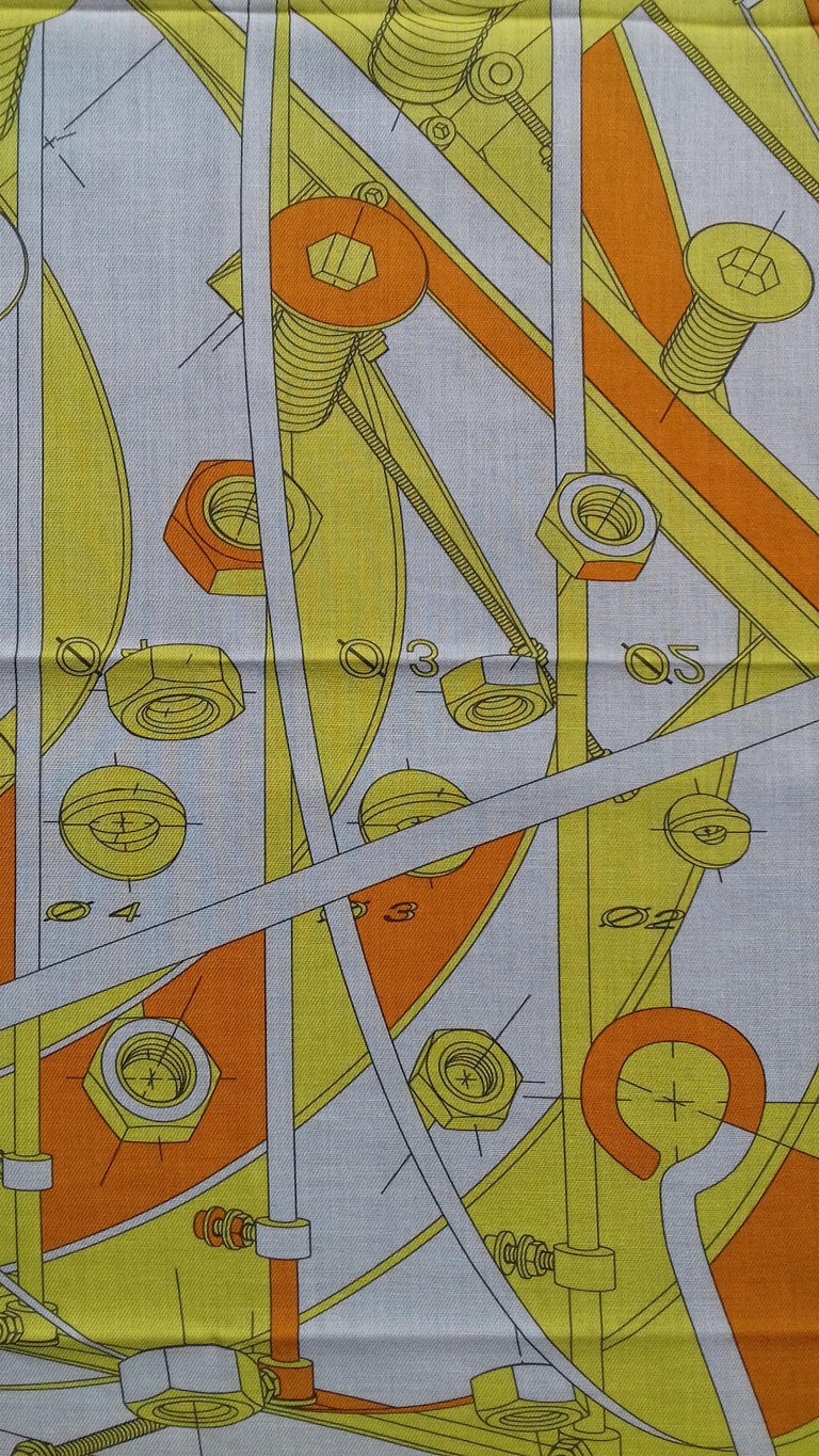 Hermès Cotton Scarf Step into the Frame Men's Universe 2019 Yellow ...