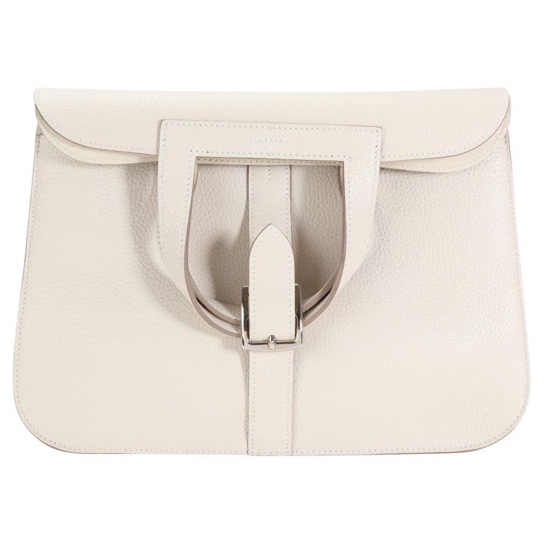 Hermès Craie Clémence Halzan 31 PHW For Sale at 1stDibs