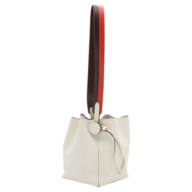 Hermes Craie Evercolor Leather Licol Bag For Sale at 1stDibs