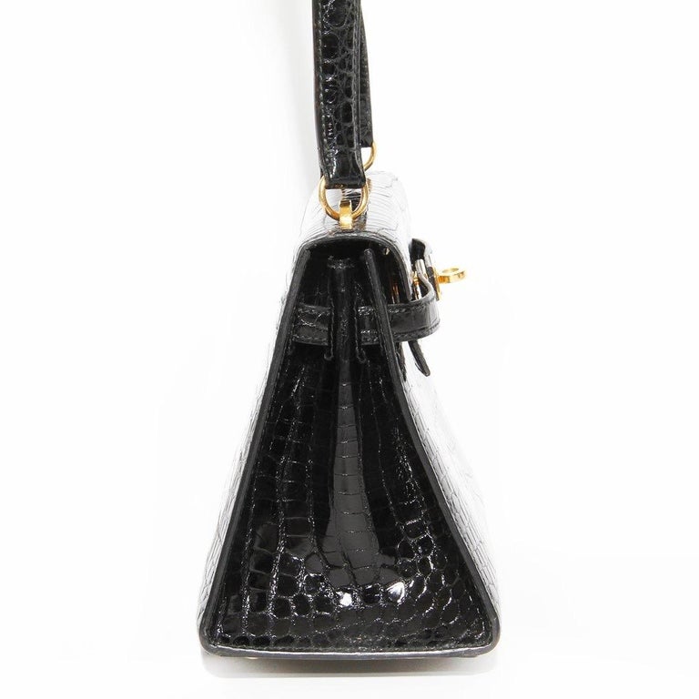 Hermès Croc Mini Kelly (20cm) Vintage 1981 at 1stDibs