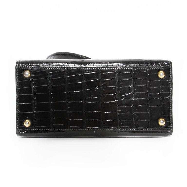 Hermès Croc Mini Kelly (20cm) Vintage 1981 at 1stDibs