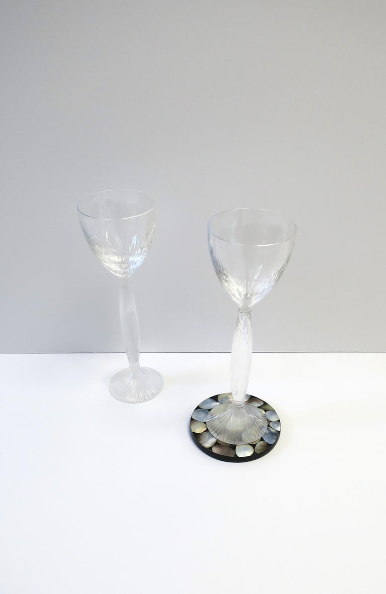 Hermès Crystal Wine or Cocktail Glasses, Pair For Sale at 1stDibs