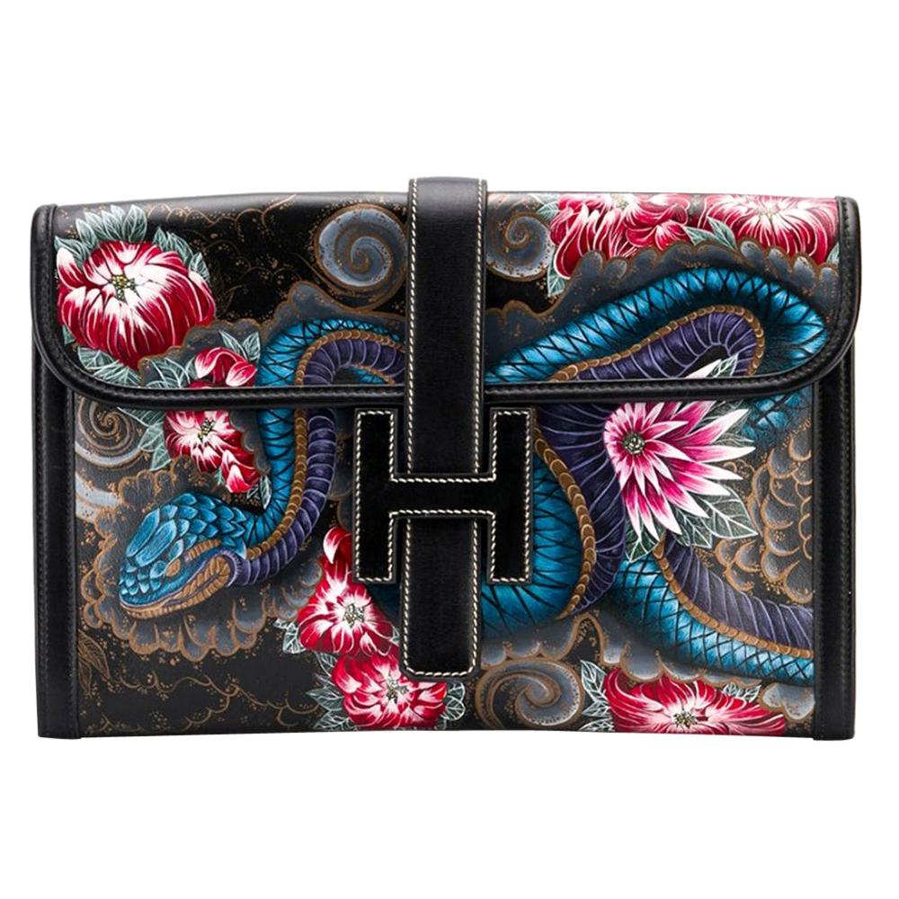 Hermès Customized Jige PM Swift Clutch Bag at 1stDibs